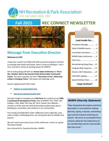 Fall 2025 Rec Connect Newsletter