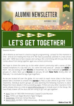 November 2022 | Alumni Newsletter - alumni Flip PDF | AnyFlip