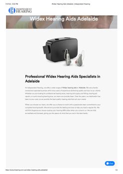 Widex Hearing Aids Adelaide - independenthearingau Flip PDF | AnyFlip