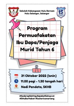 Program Permuafakatan Ibu Bapa Penjaga Tahun 6 - Cikgu Fatimah Flip PDF ...