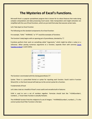 The Mysteries of Excel - Dasun Sanaka Flip PDF | AnyFlip