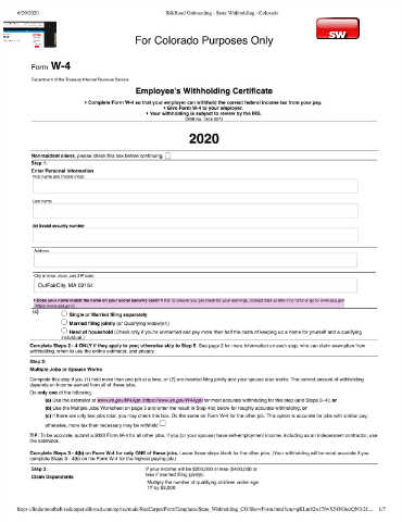 Page 1 - SilkRoad Onboarding - State Withholding - Colorado