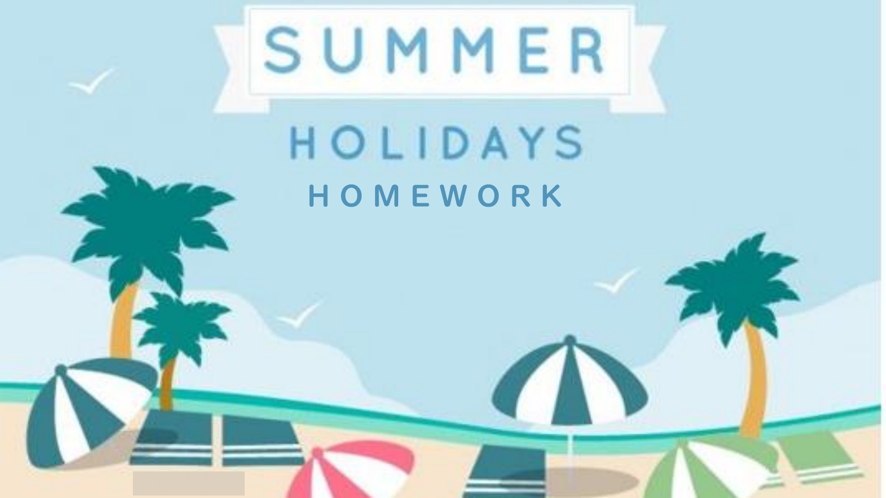 Summer Vacation Homework Clip Art