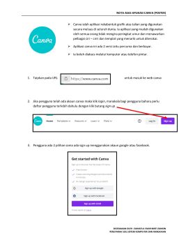 NOTA APLIKASI CANVA (POSTER) - zfakihzainon82 Flip PDF | AnyFlip