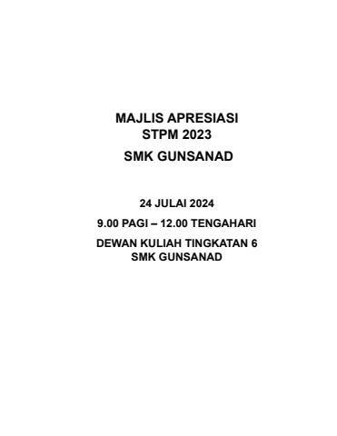 MAJLIS APRESIASI STPM 2023