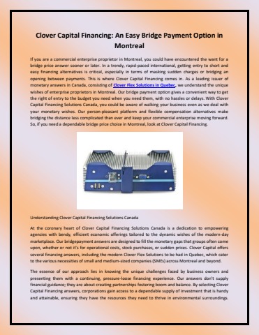 Clover Capital Financing - Daniel Young Flip PDF | AnyFlip