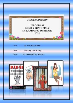 BUKU PROGRAM-MAJLIS PELANCARAN PROGRAM 5 MINIT PPDa SK KAMPUNG TO'BEDOR 2022 - fadzilkhosin Flip ...