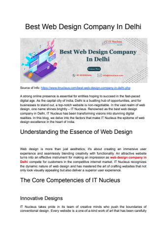 Best Web Design Company In Delhi