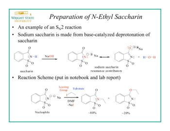 Preparation of N-Ethyl Saccharin - Wright State University - Guset User ...