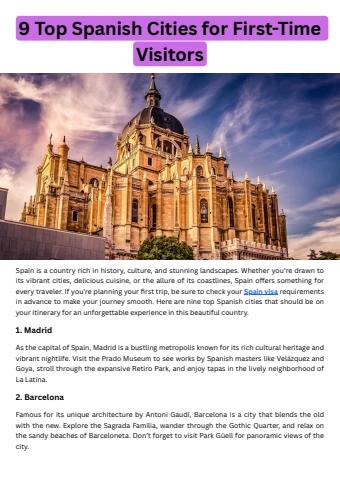 9 Top Spanish Cities for First-Time Visitors