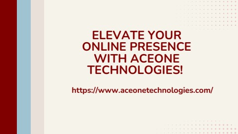 Elevate your online presence with AceOne Technologies!