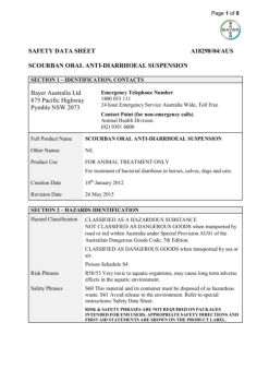 SAFETY DATA SHEET A18298/04/AUS SCOURBAN ORAL ANTI ... - Guset User Flip PDF | AnyFlip