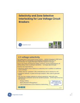 Selectivity and Zone Selective Interlocking for Low ... - Guset User ...