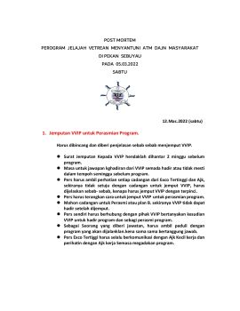 POST MORTEM PROGRAM JELAJAH PVTLDMS - sbutldm Flip PDF | AnyFlip