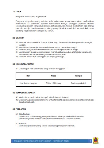 Kertas Konsep Mini Game Rugby Tour - g-49033722 Flip PDF | AnyFlip