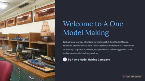 Masterful Model Crafting in Mumbai - A One Model Making Unveils ...