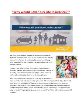 “Why would I ever buy Life Insurance!” - guidelight Flip PDF | AnyFlip