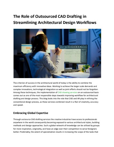 The Role of Outsourced CAD Drafting in Streamlining Architectural Design Workflows - Moksh CAD ...