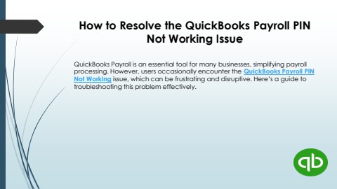 Simple fixes for QuickBooks Payroll PIN Not Working - Mark Gormley Flip ...