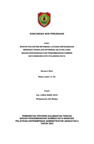 Rancangan Aksi Perubahan PKA Betty Lestari, S.Psi - Stefanus Setio Utomo Flip PDF | AnyFlip