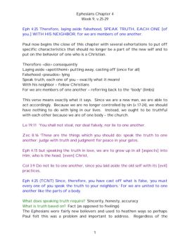 Ephesians Chapter 4 Week 9, v.25-29 Eph 4:25 Therefore ... - Guset User Flip PDF | AnyFlip