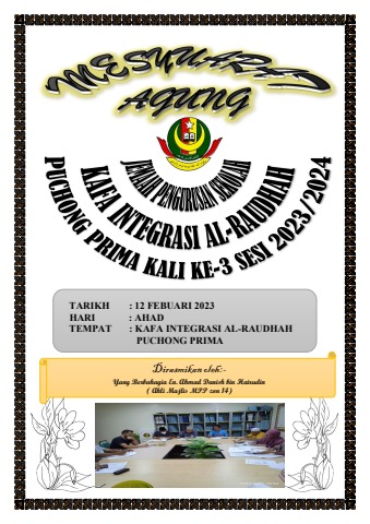 BUKU CENDERAHATI MESYUARAT AGUNG 2023 - kafa al-raudhah puchong prima Flip PDF | AnyFlip