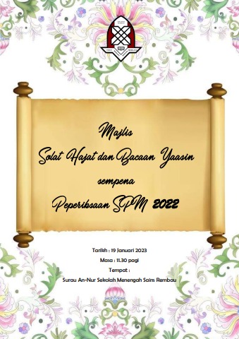 Majlis Solat Hajat dan Bacaan Yaasin SPM 2022 - g-90132212 Flip PDF | AnyFlip