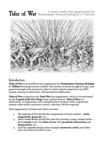 Tides of War (WFRP 2nd Edition)
