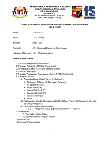 PJPK (2023) - D 02 Minit Mesyuarat Panitia Pendidikan Jasmani Dan Pendidikan Kesihatan (PJPK ...