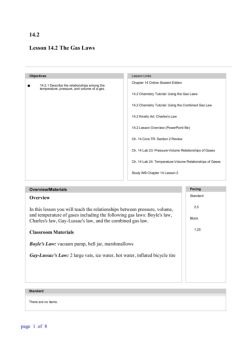14.2 Lesson 14.2 The Gas Laws - LEAPShares - home