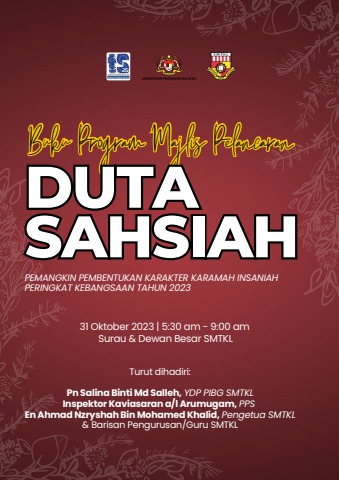 Buku Program Pelancaran Duta Sahsiah SMTKL 2023 - AMIRUL AZWA BIN AZHAR KPM-Guru Flip PDF | AnyFlip