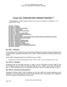 Chapter 839 - PEDDLERS AND ITINERANT VENDORS [72]-Guset User Flip PDF | AnyFlip