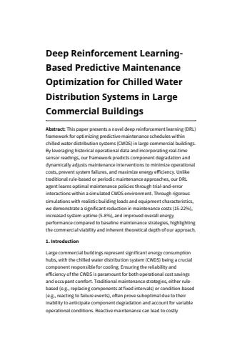 Deep Reinforcement Learning-Based Predictive Maintenance Optimization ...