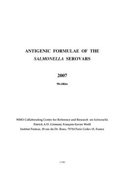 antigenic formula of Salmonella - KITTIPONG KUMPAPONG Flip PDF | AnyFlip