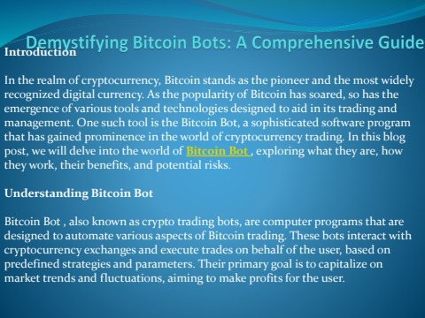 Demystifying Bitcoin Bot A Comprehensive Guide - Bitcoinbotapptrade ...