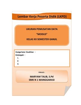 LKPD MODUS - maryam talib | PDF Online | AnyFlip