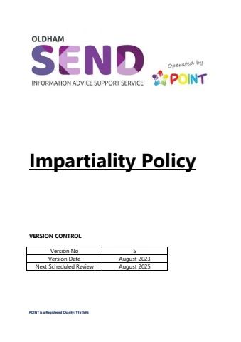 Oldham IASS - Impartiality Policy - V5 - Aug 23 - POINT Flip PDF | AnyFlip