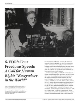 6. FDR’s Four Freedoms Speech