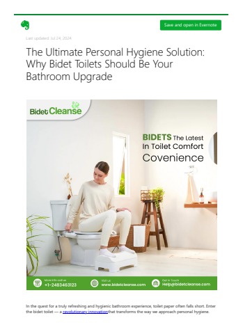 The Ultimate Personal Hygiene Solution - Bidet Cleanse Flip PDF | AnyFlip