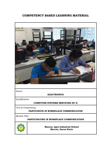 CBLM PARTICIPATE IN WORKPLACE COMMUNICATION - jvgallego72 Flip PDF | AnyFlip