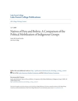 Natives of Peru and Bolivia: A Comparison of the Political ... - Guset ...
