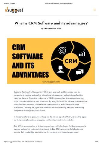 What is CRM Software and its advantages