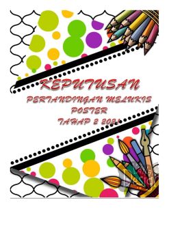 KEPUTUSAN PERTANDINGAN MELUKIS POSTER TAHAP 2 2021 SK.DARAU KOTA ...