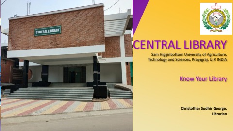 Know your Library (An introduction of Central Library SHUATS) - Christofhar George3174 Flip PDF ...