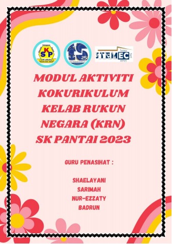 MODUL KELAB RUKUN NEGARA SK PANTAI 2023 - Miz ELa Flip PDF | AnyFlip