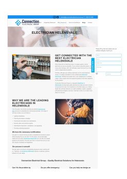 Electrician Helensvale - connectionelectrical24 Flip PDF | AnyFlip