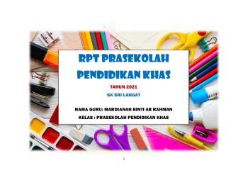 RPT PRASEKOLAH PENDIDIKAN KHAS - 531-9-mardianah | Membalik PDF Dalam ...