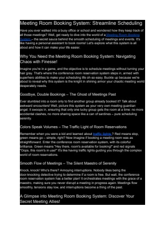 Meeting Room Booking System_ Streamline Scheduling