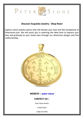 Discover Exquisite Jewelry Shop Now! - Peter stone jewelry Flip PDF ...