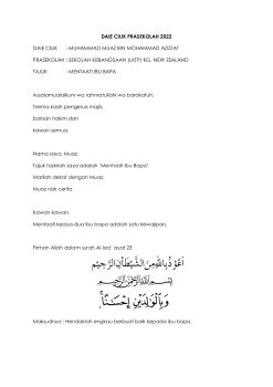 TEKS DA'I CILIK - MENTAATI IBU BAPA - Cikgu Shasha Flip PDF | AnyFlip